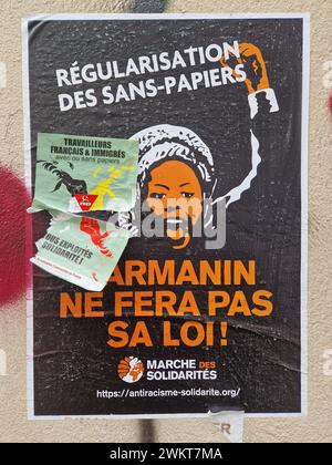 Call to the regularization of undocumented immigrants, poster, Lyon ...