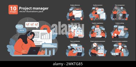 Project Management set. Ensuring quality, outlining strategy ...