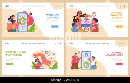 Parental control set. Managing child safety online with diverse ...