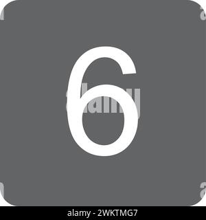 Keycap Digit Six icon vector image Stock Vector Image & Art - Alamy