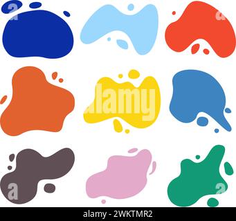 Dynamic amorphous shapes, abstract fluid forms with gradient, liquid shape made of lines with ...