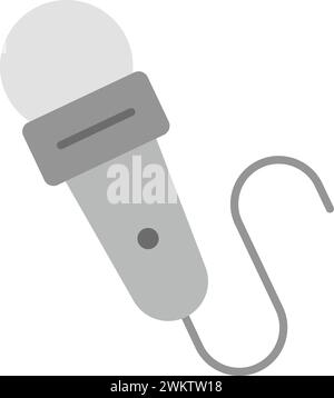 Mic with wire icon vector image Stock Vector Image & Art - Alamy