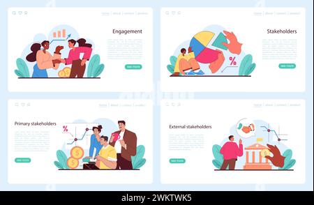 collaboration business stakeholder relations vector Stock Vector Image ...
