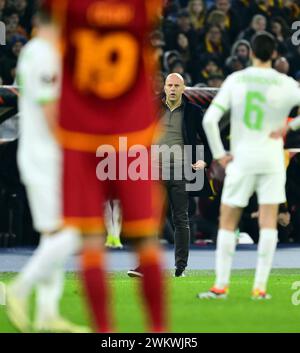 ROME - Feyenoord coach Arne Slot during the press conference ahead of ...