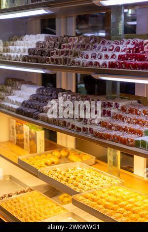 Traditional Turkish baklava sold at Bascarsija, the central market of ...