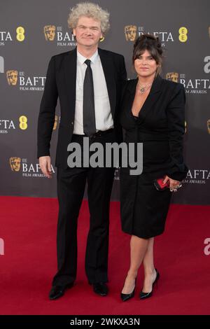 Simon Farnaby attends the 2024 EE BAFTA Film Awards at the Royal ...