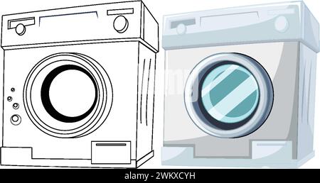 Vector illustration of two washing machines Stock Vector Image & Art ...