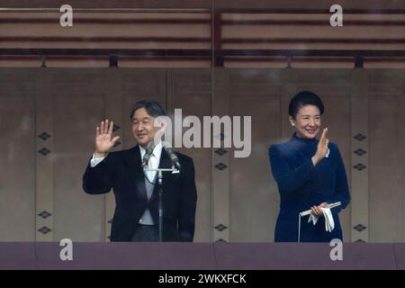 Japan's Emperor Naruhito and Empress Masako offer prayers at the ...