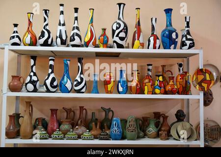 Vases, jugs, water jars, pottery, souvenirs, Trinidad, Cuba, Greater ...