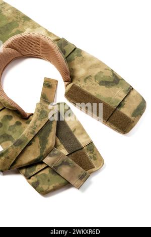 Tactical neck protection module isolated on white Stock Photo - Alamy