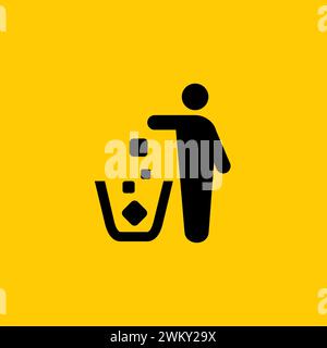 People throwing garbage silhouette, Man throwing garbage silhouette ...