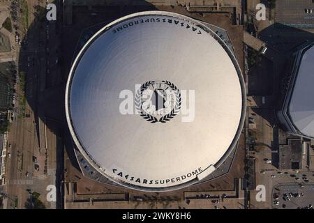 A general overall aerial view of the Caesars Superdome, Thursday, Feb ...