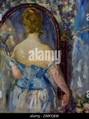 This iconic painting by Édouard Manet, titled 'A Bar at the Folies ...
