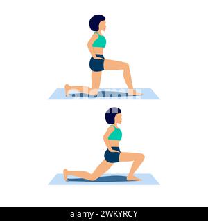 woman kneeling position Stock Vector Image & Art - Alamy