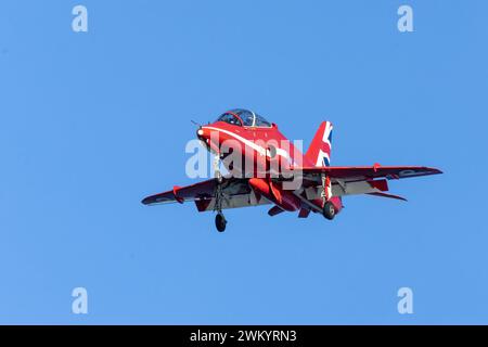 Royal airforce military hawk red arrow jets Stock Photo - Alamy