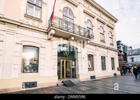 24 December 2023, Belgrade, Serbia: Belgrade's historic library ...