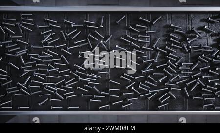 bolt factory process. Production line. 3d rendering Stock Photo - Alamy