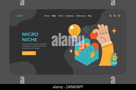 Niche market dark or night mode set. Exploring target audience, value ...