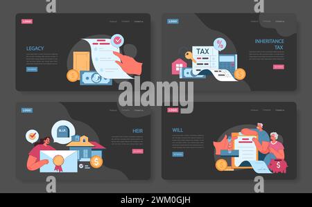 Inheritance web or landing set. Estate planning, tax considerations ...