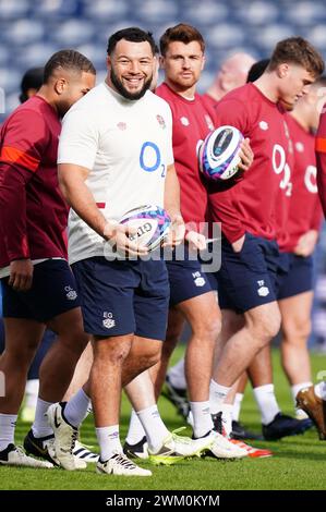 England's Ellis Genge during a press conference at the Allianz Stadium ...