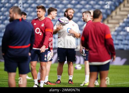 England's Will Stuart during a press conference at the Allianz Stadium ...