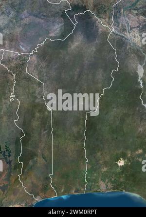 Color satellite image of Togo and neighbouring countries Stock Photo ...