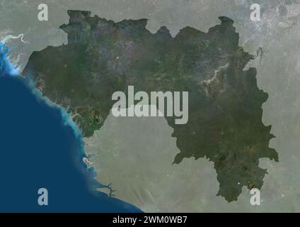 Guinea, satellite image Stock Photo - Alamy