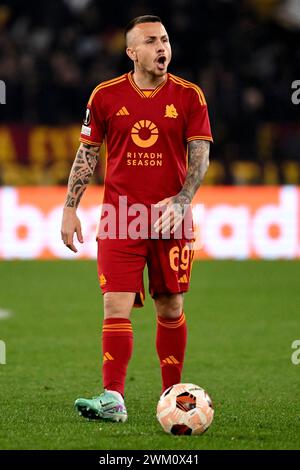 Angelino of AS Roma during the Europa League Knockout phase play-offs ...