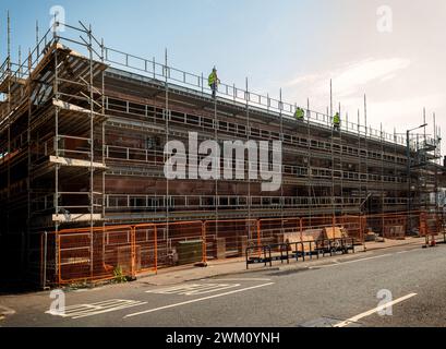 Scaffolding outside the Govanhill Baths swimming pool during ...