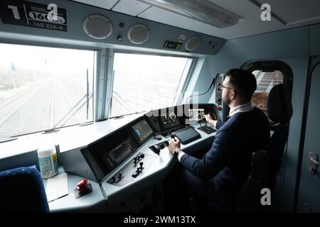 Dresden, Germany. 22nd Feb, 2024. Philipp Schulz, train driver ...