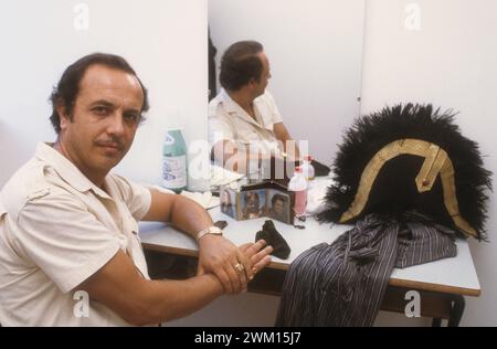 Italian opera singer baritone Leo Nucci in action, Italy 1980s Stock ...