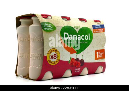 Danacol bottles with low fat milk enriched with plant sterols reducing ...