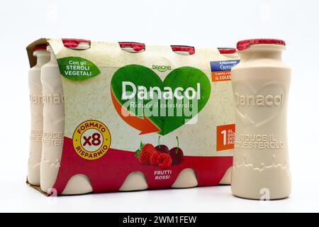 Danacol bottles with low fat milk enriched with plant sterols reducing ...