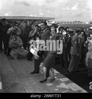 The Italian actress Gina Lollobrigida and her husband Milko Skofic ...