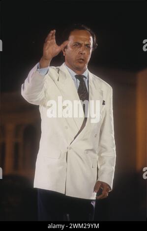 Italian opera singer baritone Leo Nucci in action, Italy 1980s Stock ...
