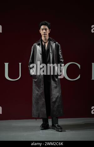 Xiao Zhan Milan Fashion Week Women Fall/Winter 23-24 Gucci Fashion Show ...