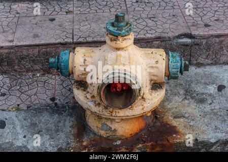 Old roadside fire hydrant in Panama City Stock Photo - Alamy