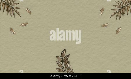 Backgrounds. Gilded Paper Plants Stock Photo - Alamy