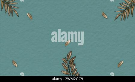 Backgrounds. Gilded Paper Plants Stock Photo - Alamy