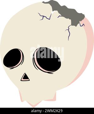Colored broken skull Vector Stock Vector Image & Art - Alamy