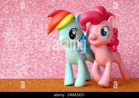 TERNOPIL, UKRAINE - JULY 7, 2023 Old toy with character from My Little ...
