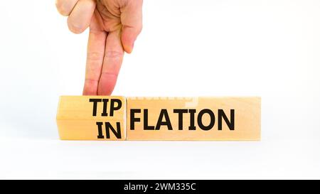 Inflation or tipflation symbol. Concept words Inflation Tipflation on ...