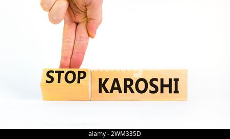 Stop karoshi symbol. Concept words Karoshi or Stop karoshi on beautiful ...
