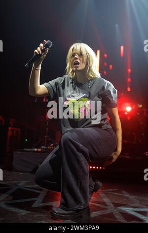 Reneé Rapp performing live onstage at O2 Apollo on the opening night of ...