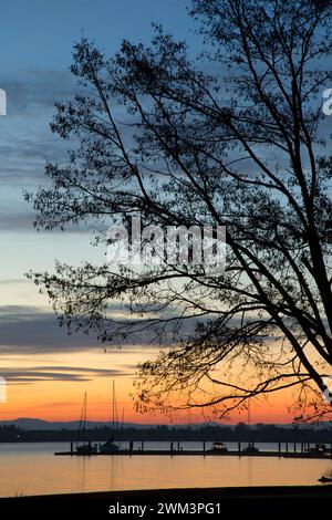 Fern Ridge Reservoir sunrise, Richardson County Park, Lane County ...