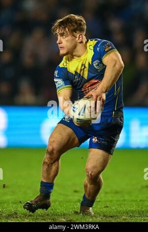 Leon Hayes of Warrington Wolves in action during the Betfred Super ...