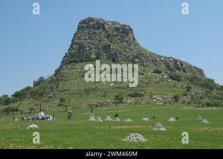 Military history attraction, battle of Isandlwana landscape, 1879 Anglo ...