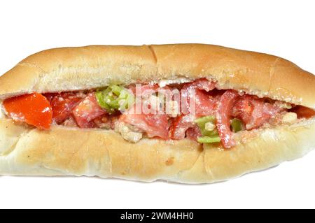 A bun stuffed with Egyptian cheese called Mish homemade of cottage ...