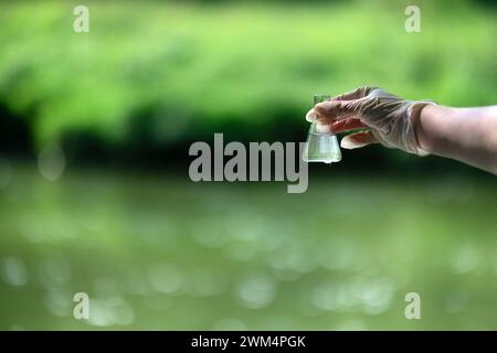 Sampling water for testing. Study of the quality of waste and drinking ...