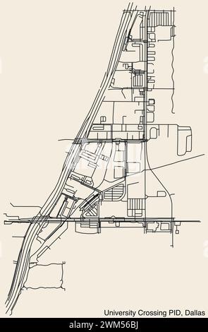 Street roads map of the UNIVERSITY CROSSING Public Improvement District ...